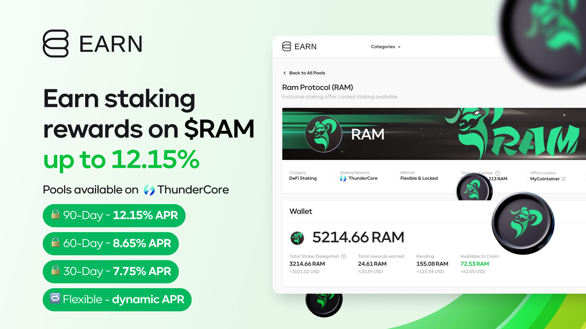 DeFi Staking: Launch of Ram Protocol (RAM) pools DeFi Staking: Launch of Ram Protocol (RAM) pools
